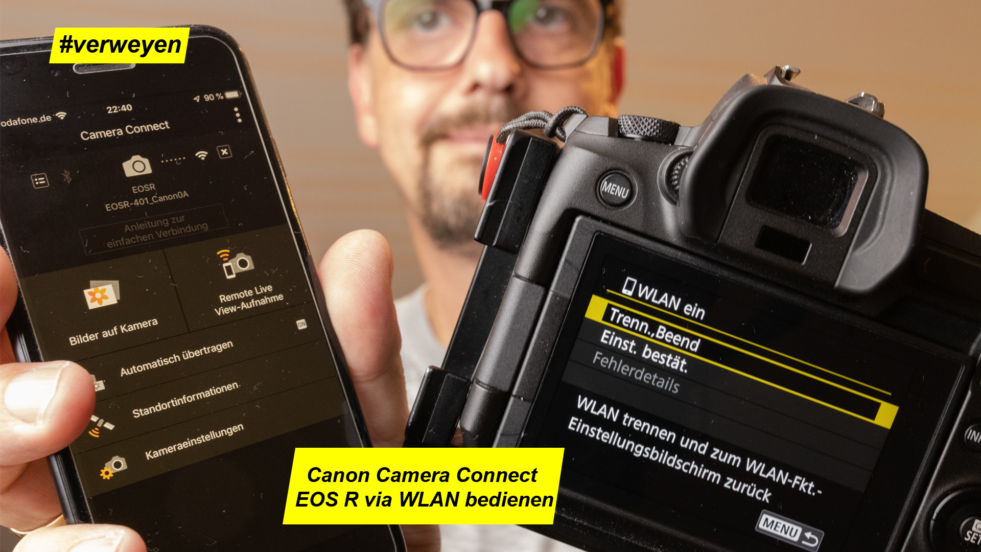 Canon EOS R per WLAN bedienen. Wie Du Canon Camera Connect nutzen ...